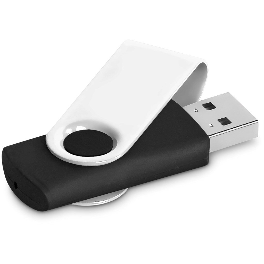 Shuffle Gyro Black Flash Drive – 8GB | Burnt Orange